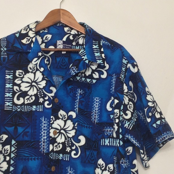 Bullhead | Shirts | Vintage Bullhead Men Hawaiian Blue Short Sleeve Xl ...